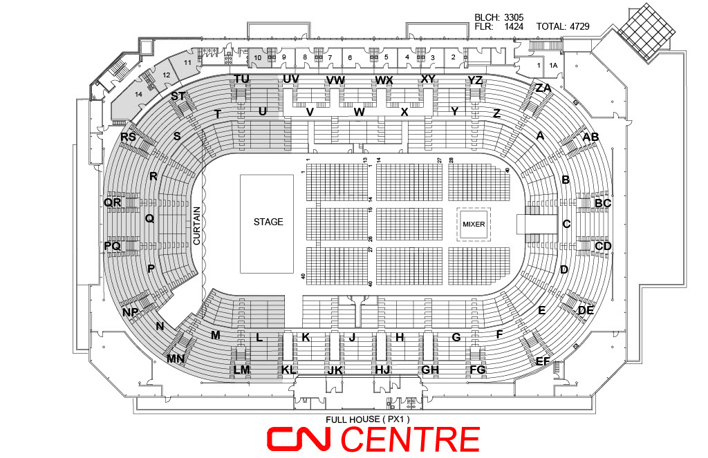 Floor and Seating Plans | Prince George CN Centre